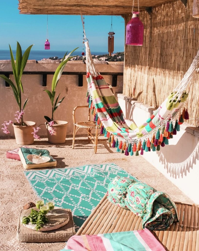 Taras w stylu boho - pomysły i inspiracje